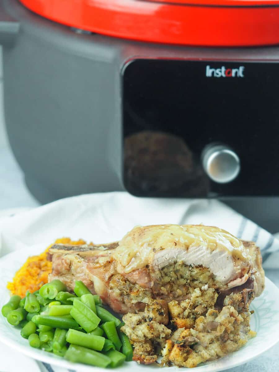 Instant Dutch Oven Stuffed Pork Chops - Monday is Meatloaf