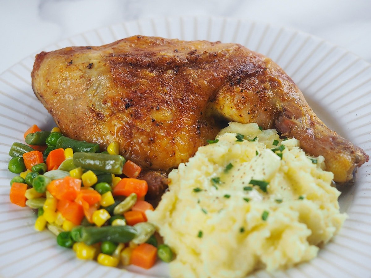 Simple Oven Baked Leg Quarters (+Grill) - Monday is Meatloaf